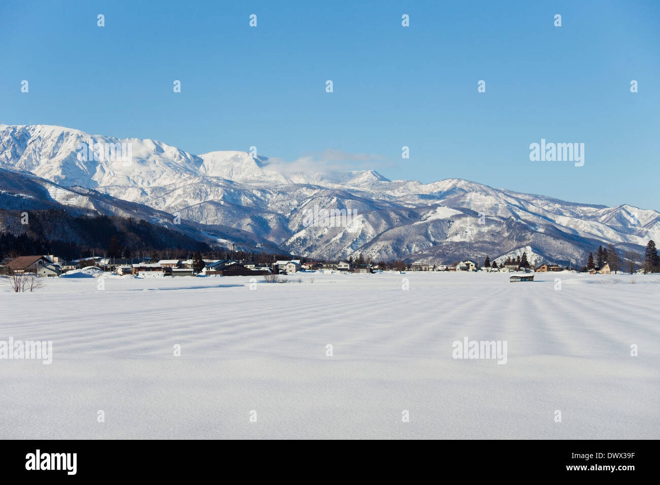 Hakuba Village covered in snow, Nagano, Japan Stock Photo - Alamy