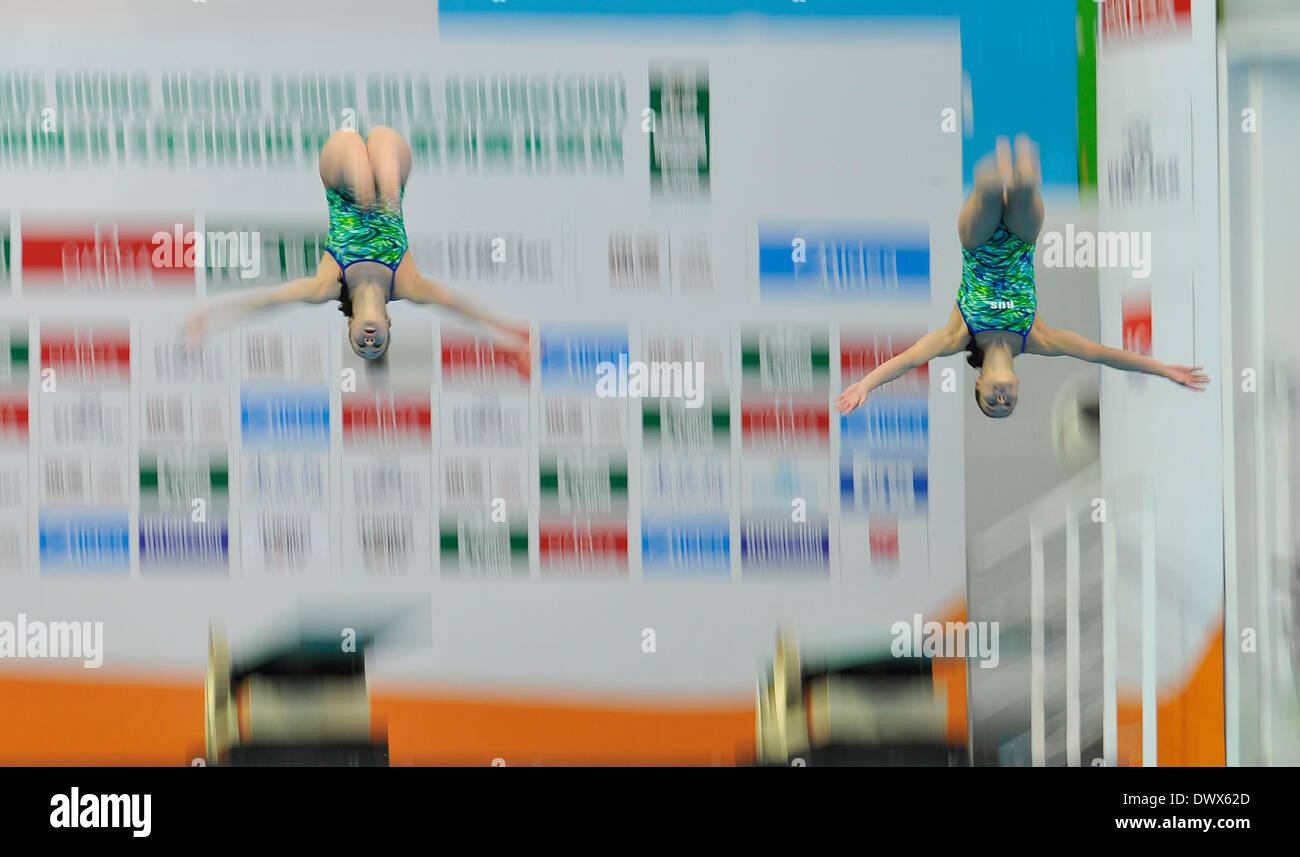 Beijing, China. 14th Mar, 2014. Russia's Kristina Ilinykh/Maria ...