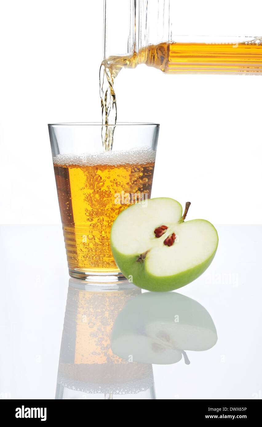 Glass of water apple juice hi-res stock photography and images - Alamy
