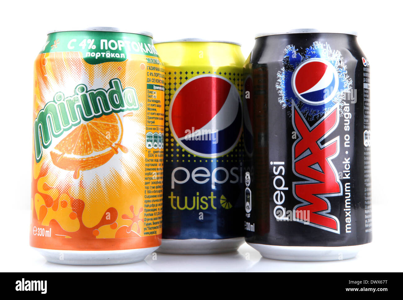 Flavored soda cans isolated High Resolution Stock Photography and ...