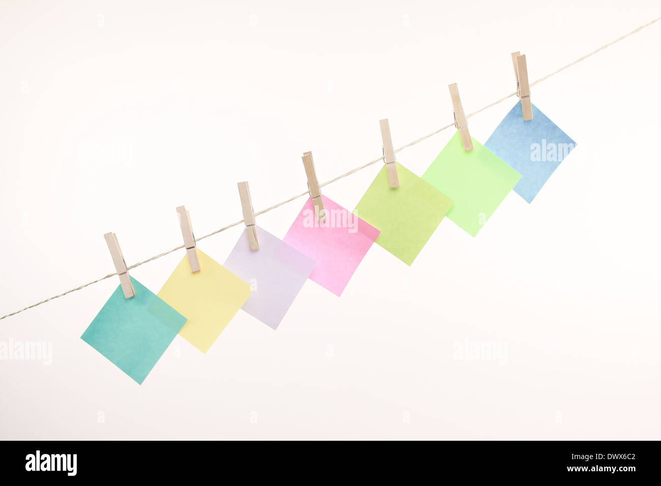 Memo on String Stock Photo - Alamy