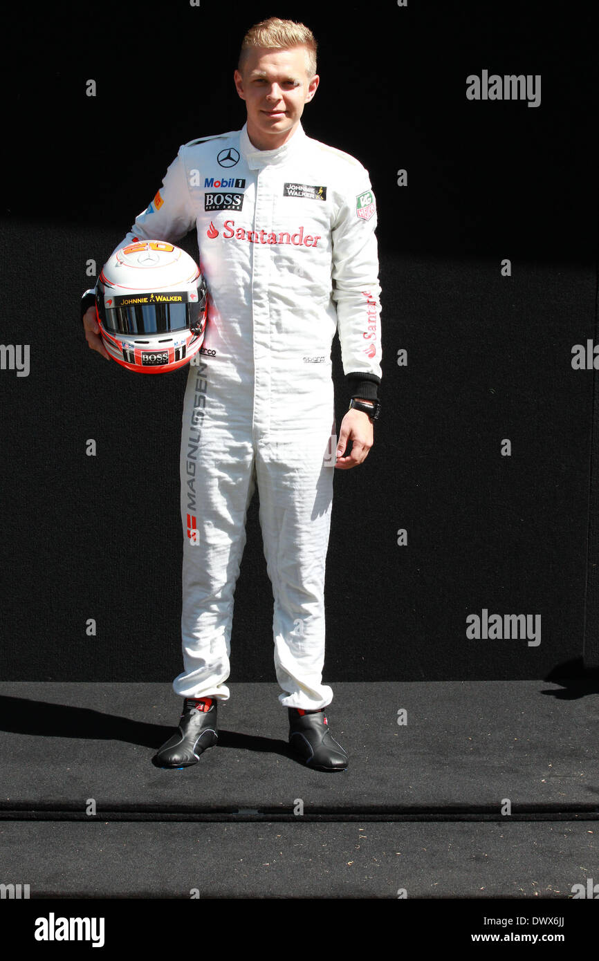 Melbourne, Australia. 13 March 2014. Kevin Magnussen, McLaren Mercedes ...