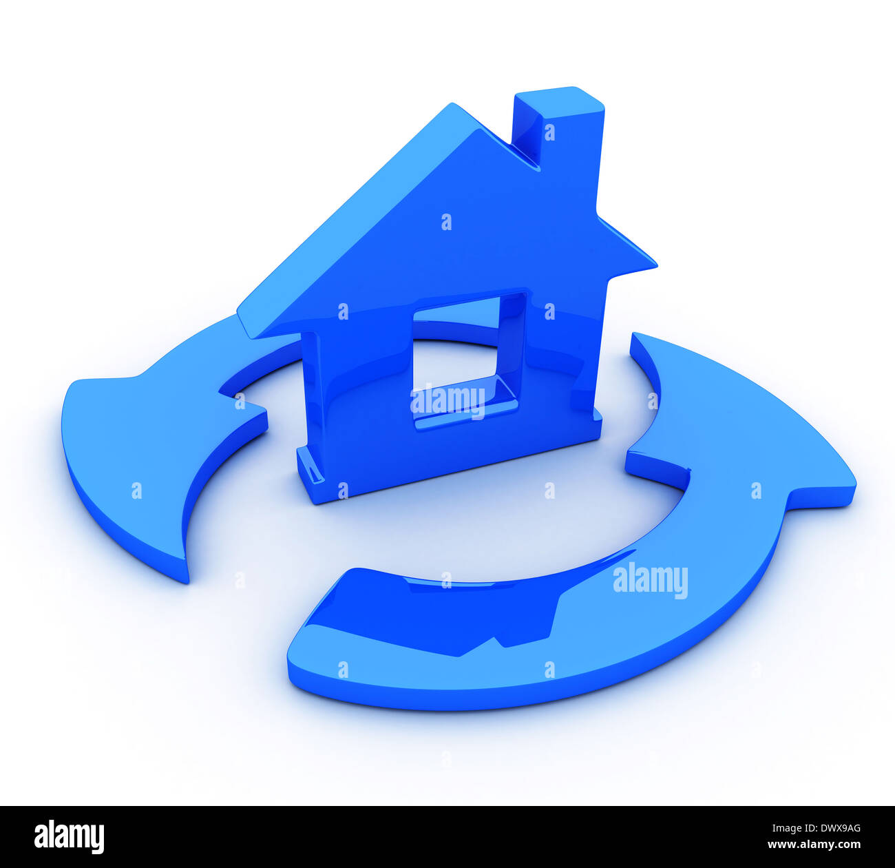 Abstract Housing improvement (done in 3d Stock Photo - Alamy