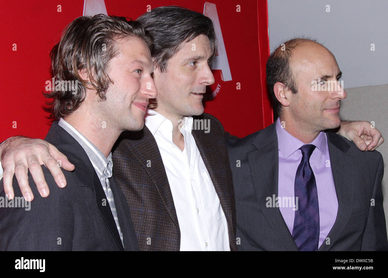Peter Scanavino, Gareth Saxe and Jordan Lage Opening night after party ...