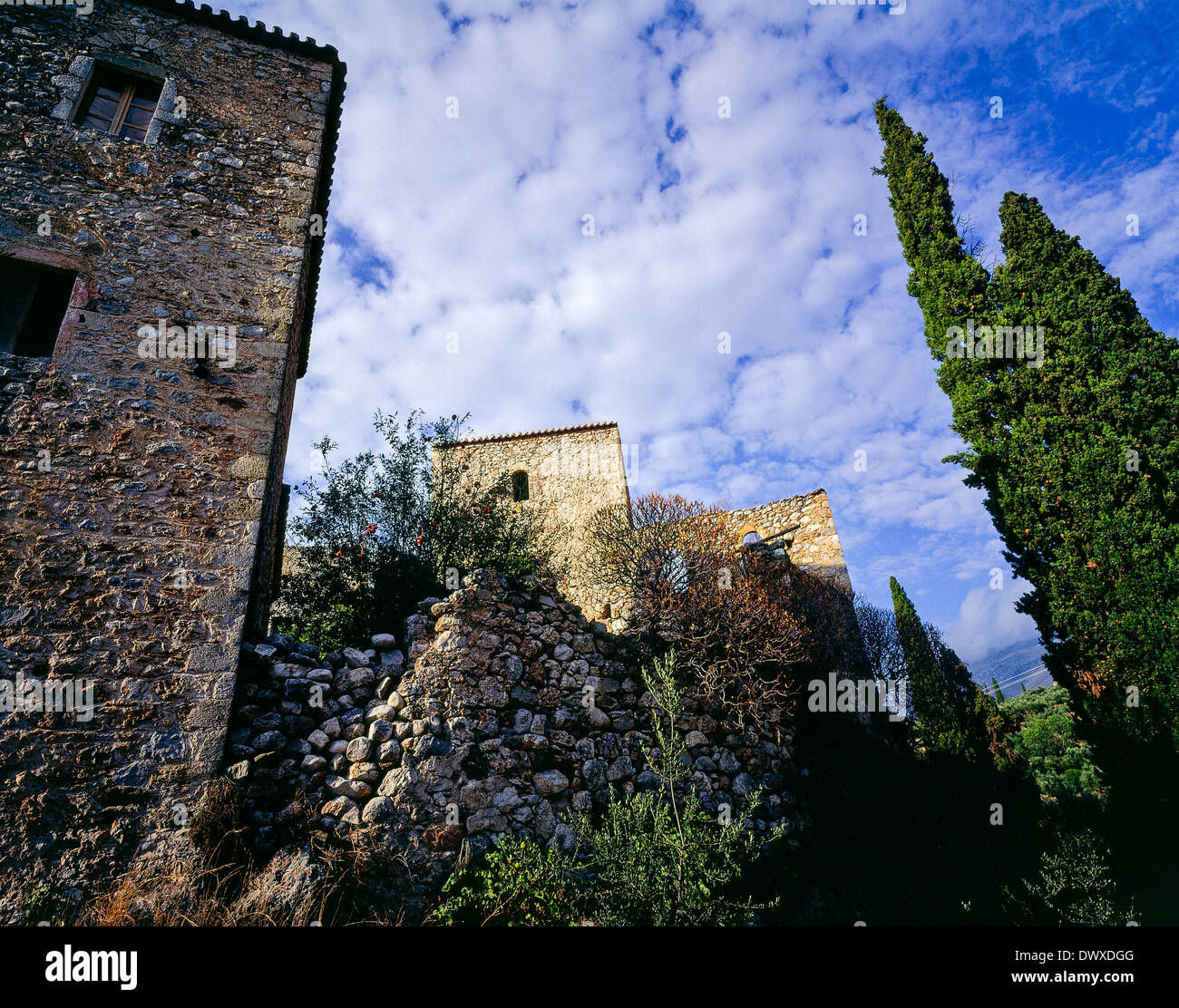 Kardamyli old town the Mani peninsula Messinia Peloponnese Greece Stock ...