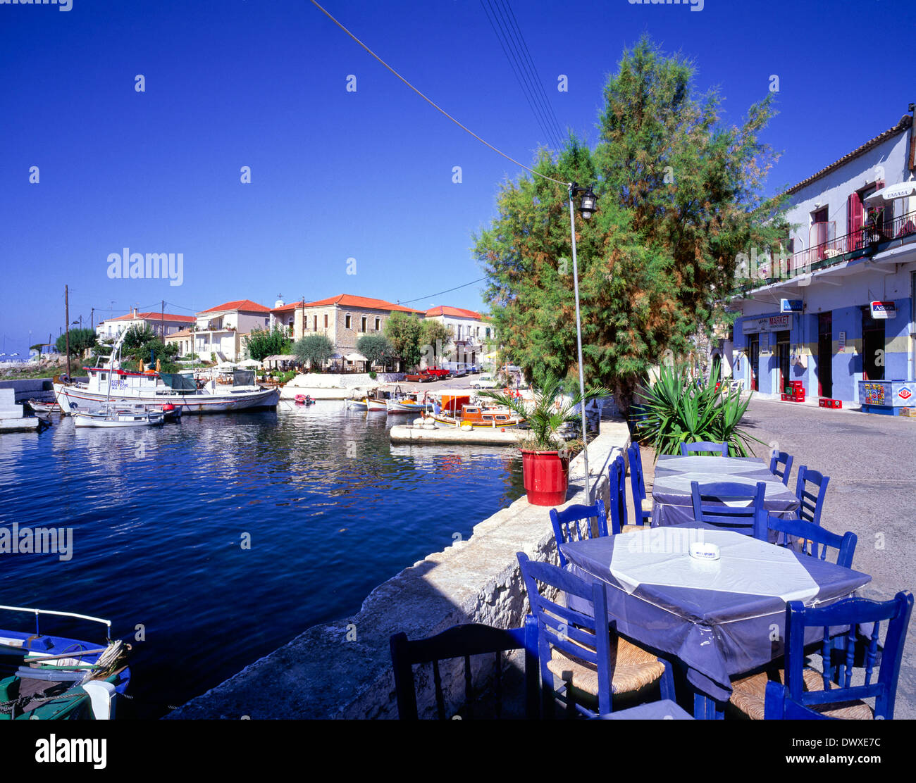 Ayios Nikolaos fishing village the Mani Peninsula Peloponnese Greece ...