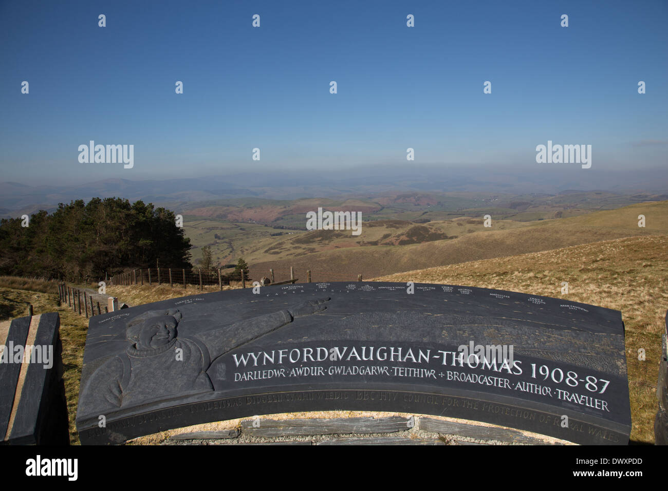 The Wynford Vaughan Thomas observation point near Aberhosan, Powys ...