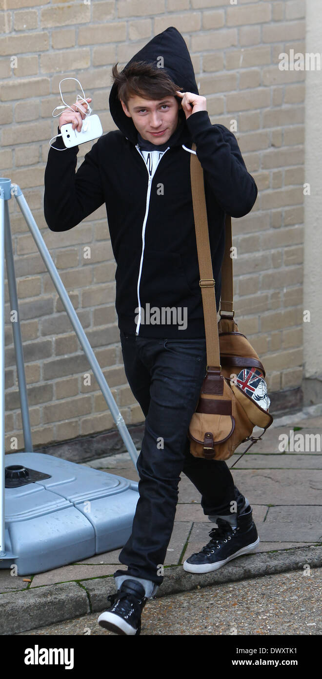 Michael Parsons X Factor contestants arrive at the rehearsal studios ...