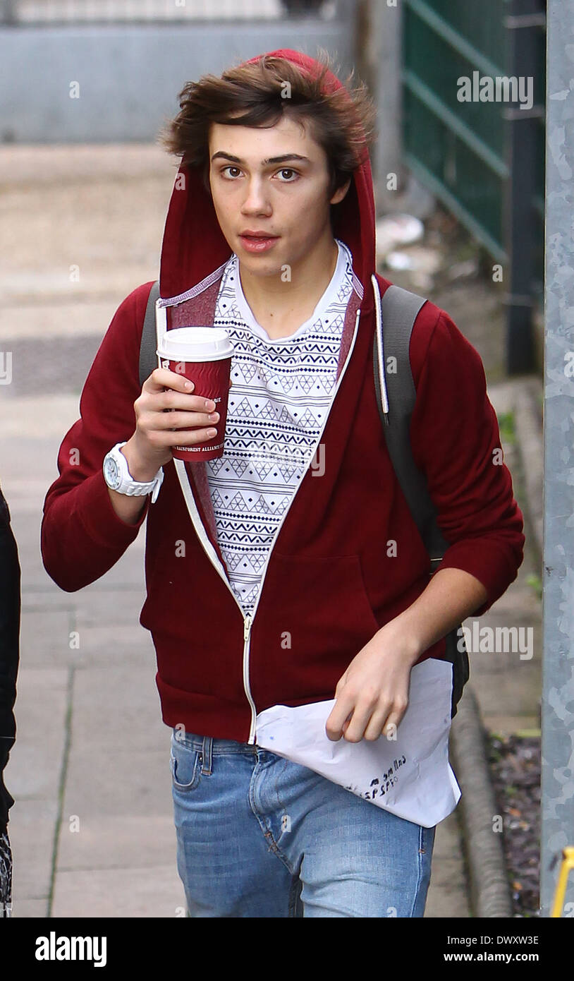 George Shelley X Factor contestants arrive at the rehearsal studios ...