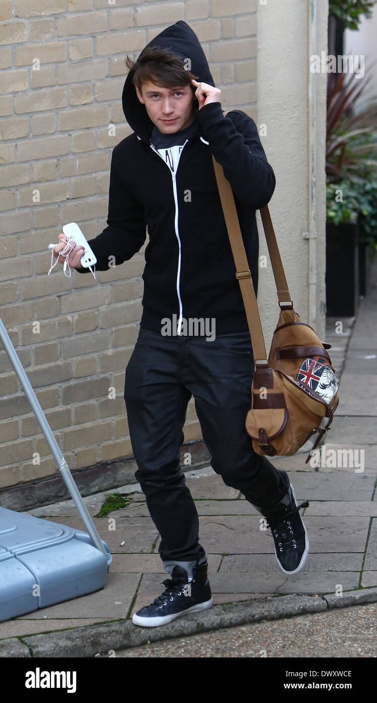 Michael Parsons X Factor contestants arrive at the rehearsal studios ...