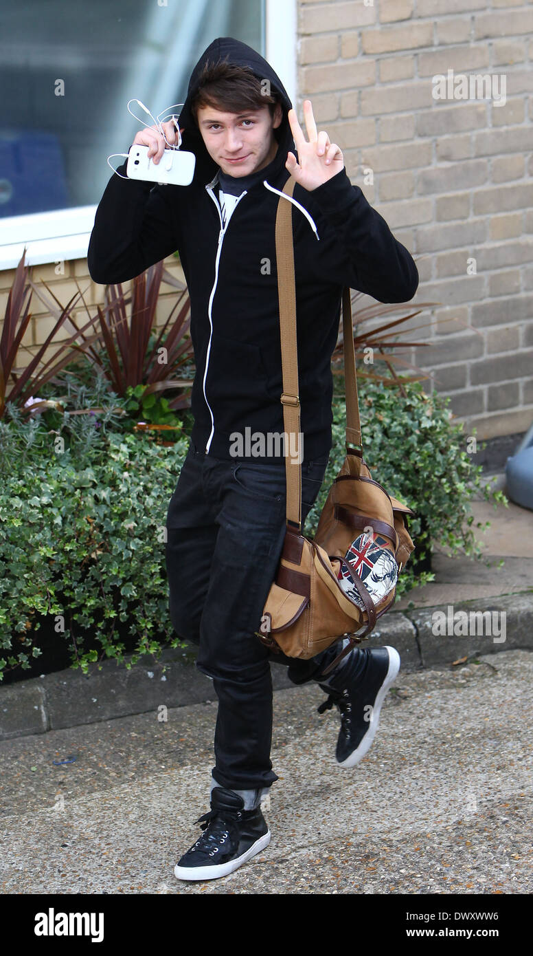 Michael Parsons X Factor contestants arrive at the rehearsal studios ...