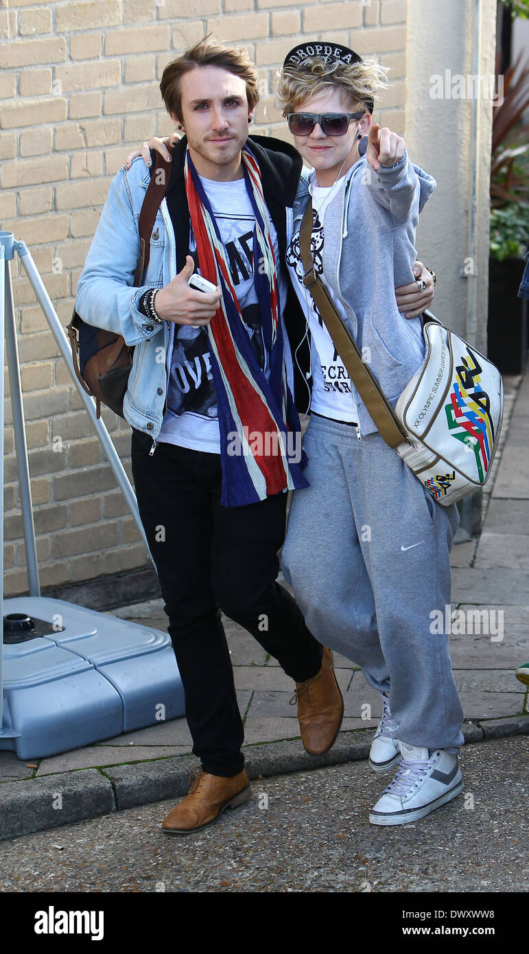 Kye Sones and Charlotte Rundle (MK1) X Factor contestants arrive at the ...