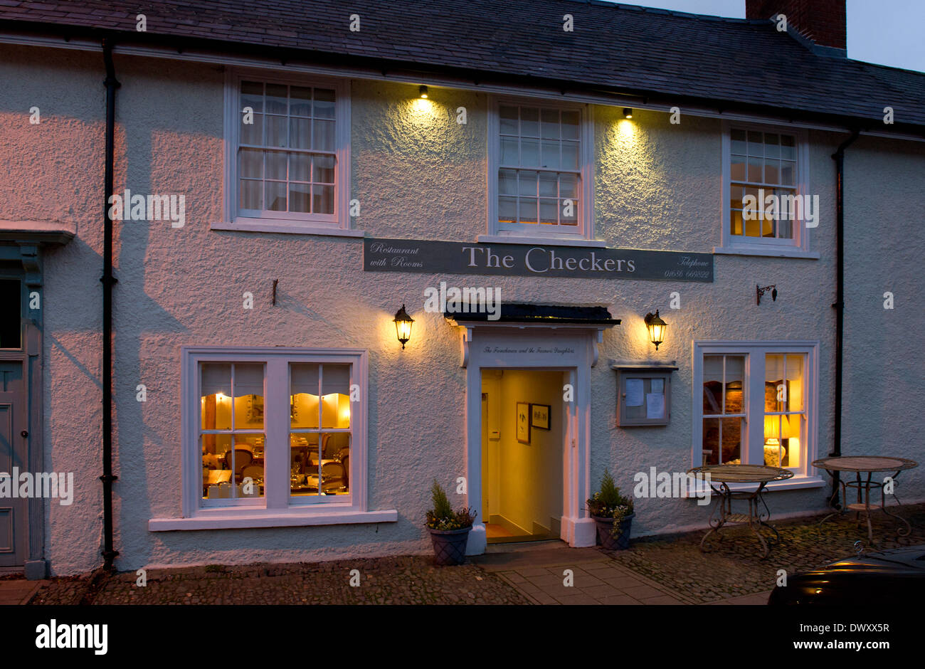 The Checkers restaurant, Montgomery, Wales, UK Stock Photo - Alamy