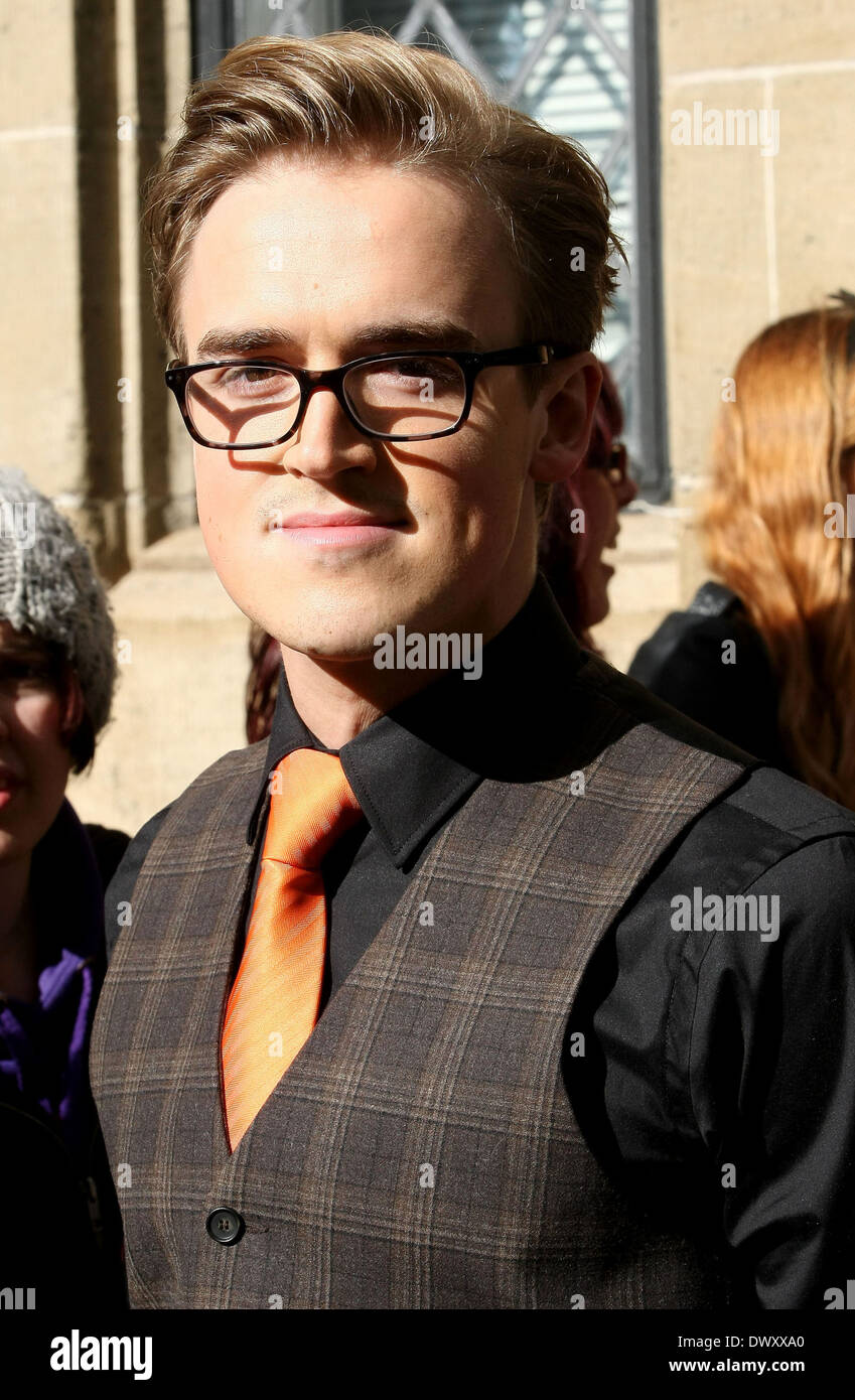 Tom Fletcher outside the ITV studios London, England - 12.10.12 ...