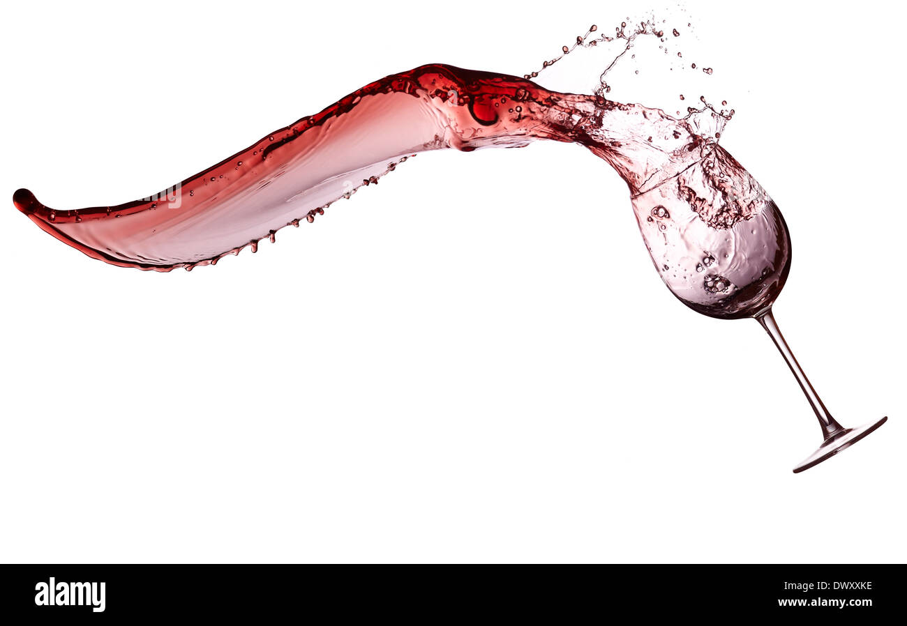 Red wine splashing out Cut Out Stock Images & Pictures - Alamy