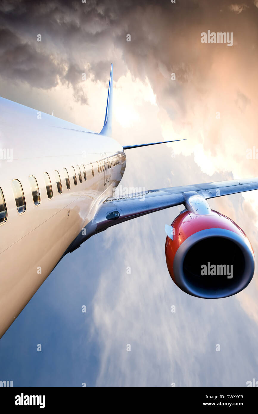 Airplane in Flight Stock Photo - Alamy
