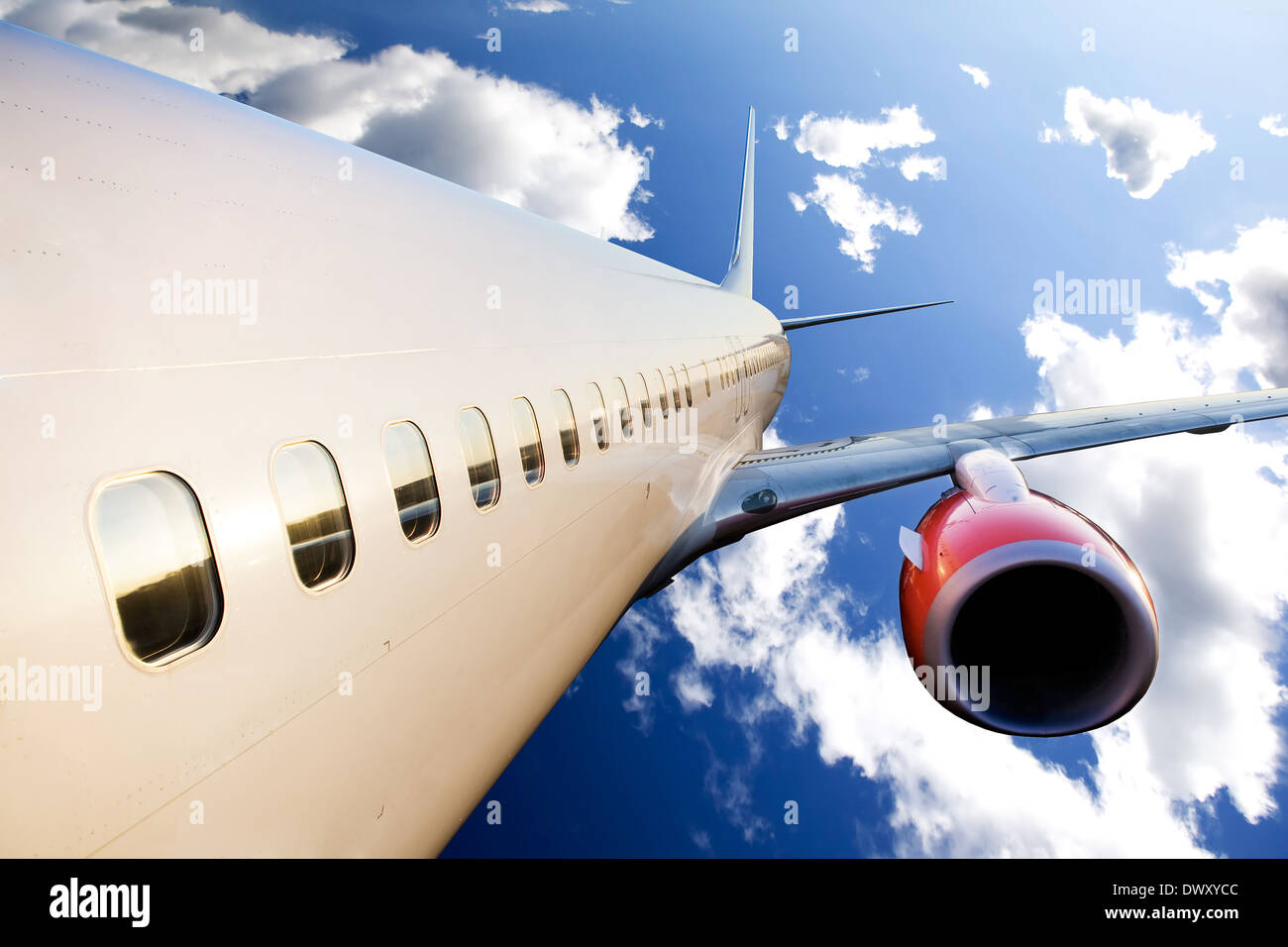 Airplane in Flight Stock Photo - Alamy