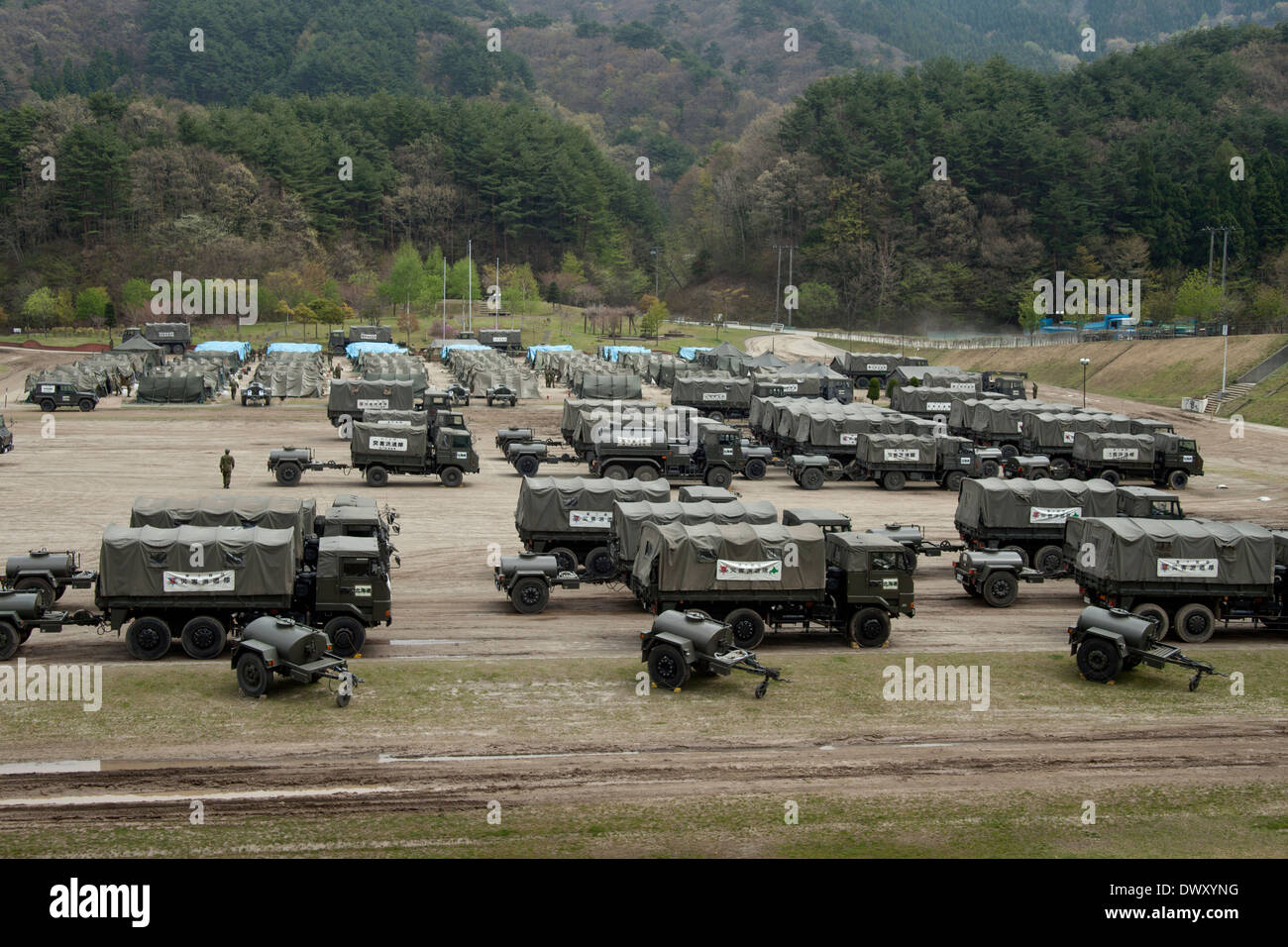 Rescue work tsunami japan hi-res stock photography and images - Alamy