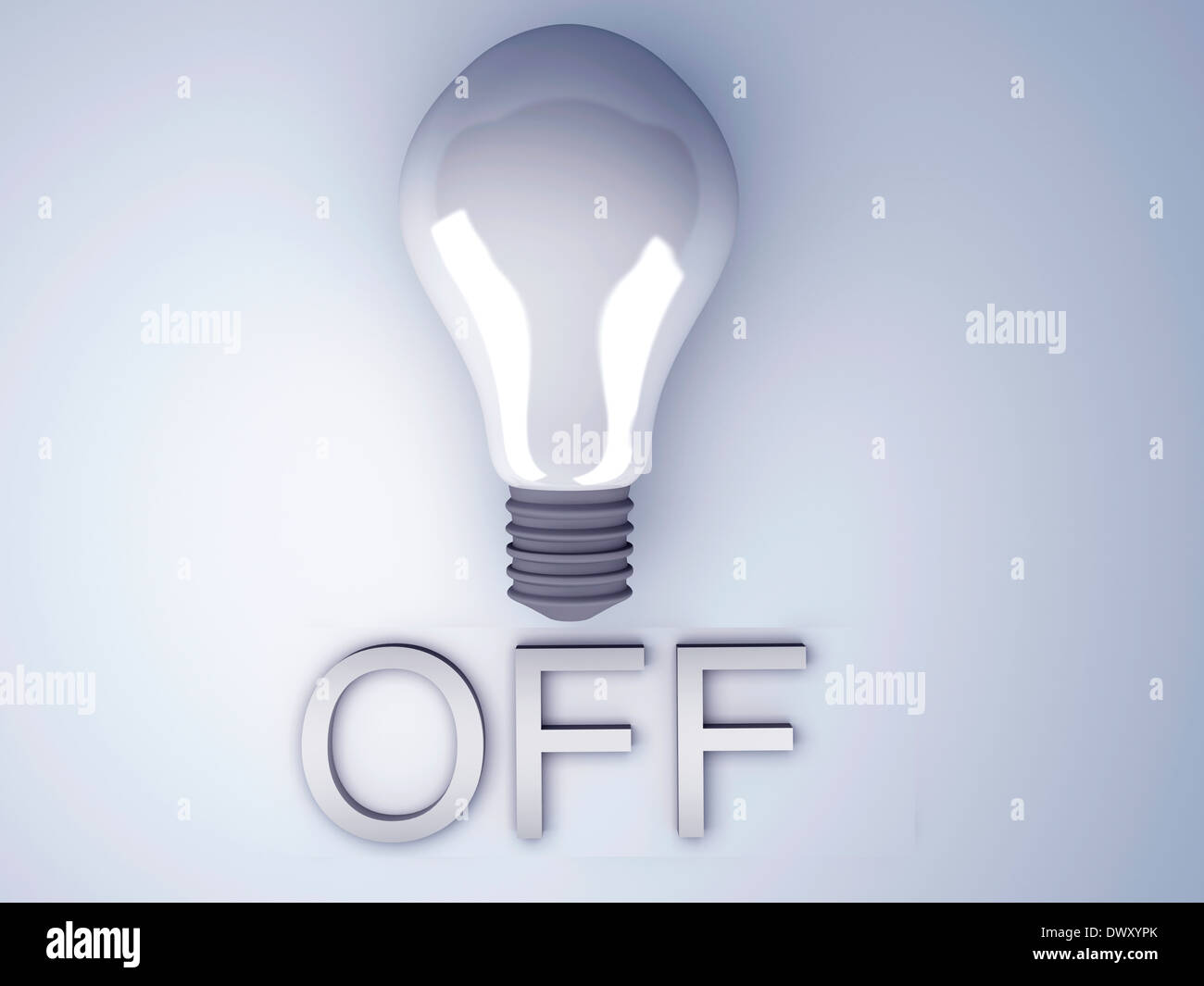 OFF Light bulb. 3d illustration Stock Photo - Alamy