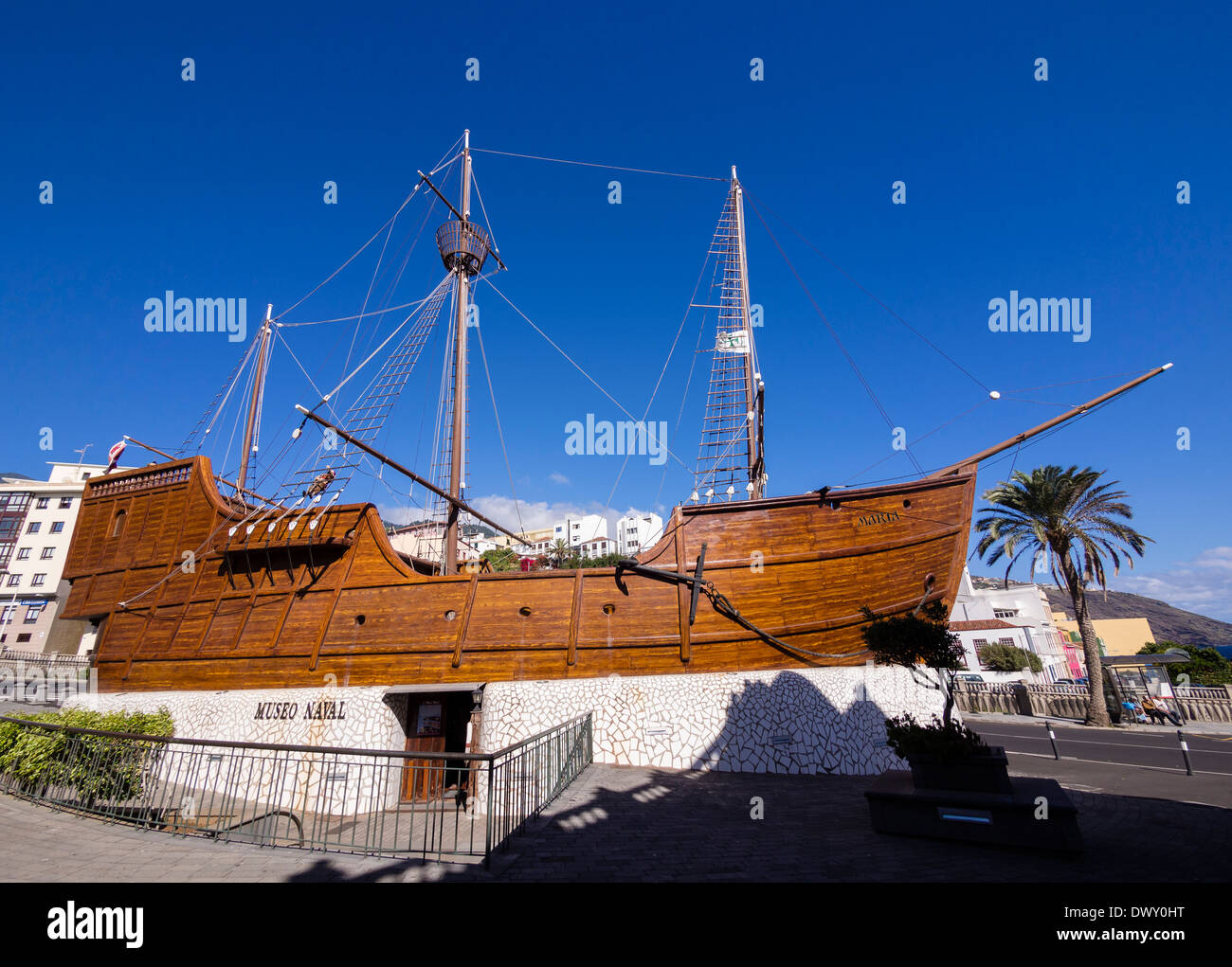 The Museo Naval Santa Maria at Santa Cruz, a replica of the flagship ...