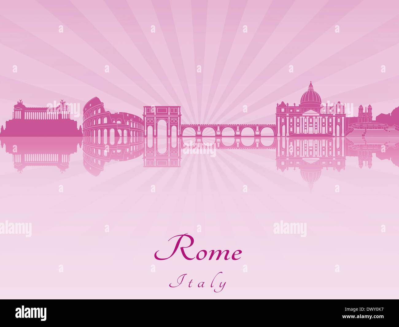 Rome skyline illustration hi-res stock photography and images - Alamy