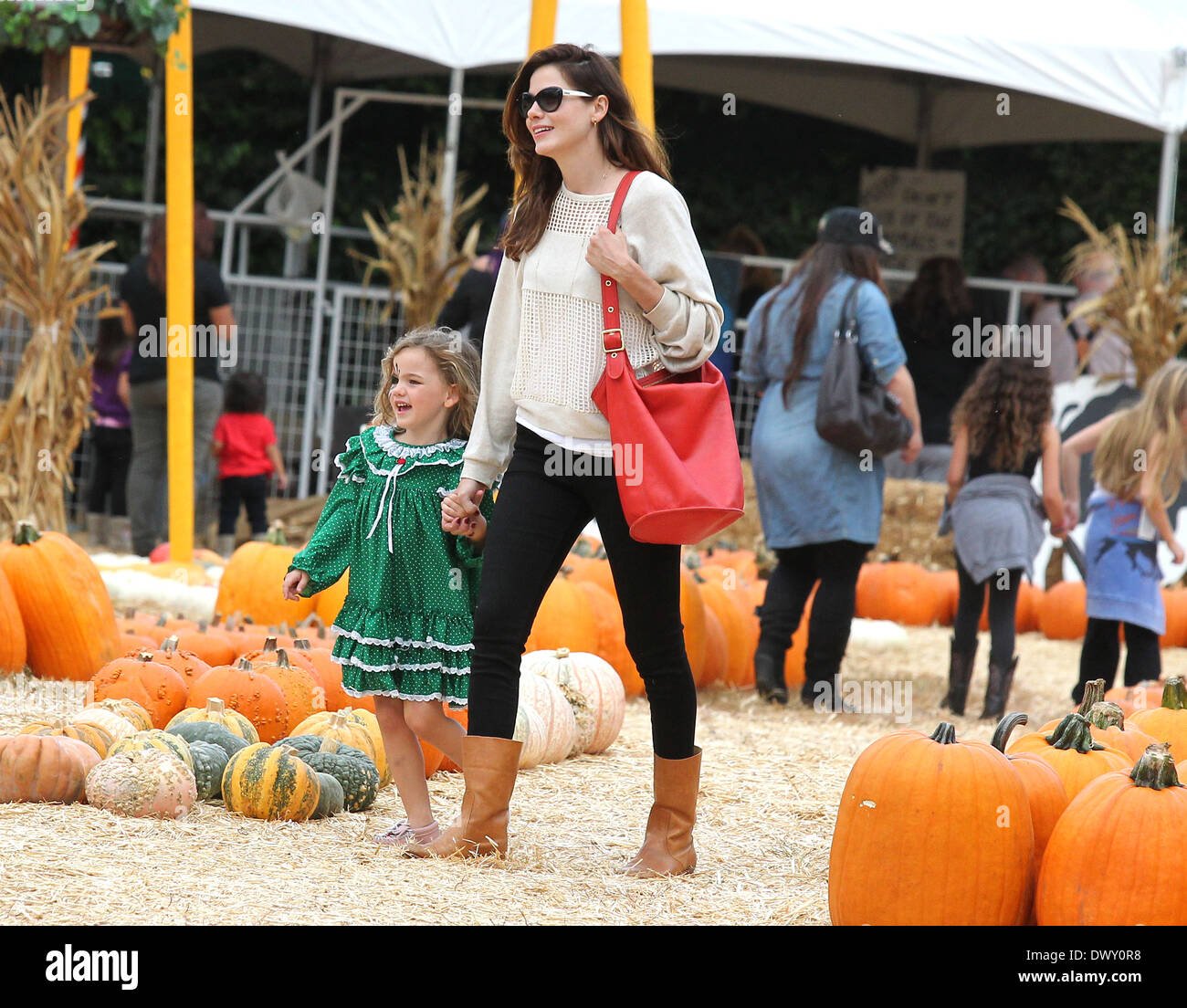 Michelle Monaghan and her daughter Willow enjoy the day at Pumpkin ...
