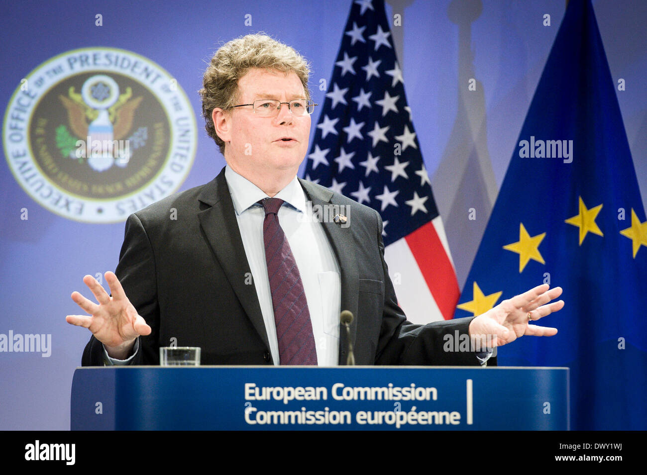 Brussels, Belgium. 14 March 2014. US Chief Negotiator Dan Mullaney ...