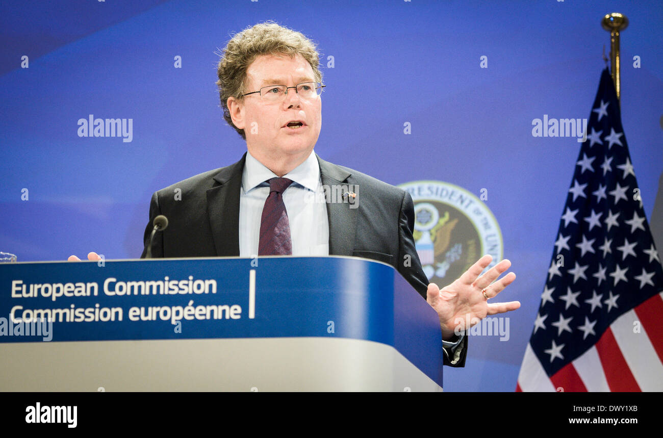 Brussels, Belgium. 14 March 2014. US Chief Negotiator Dan Mullaney ...