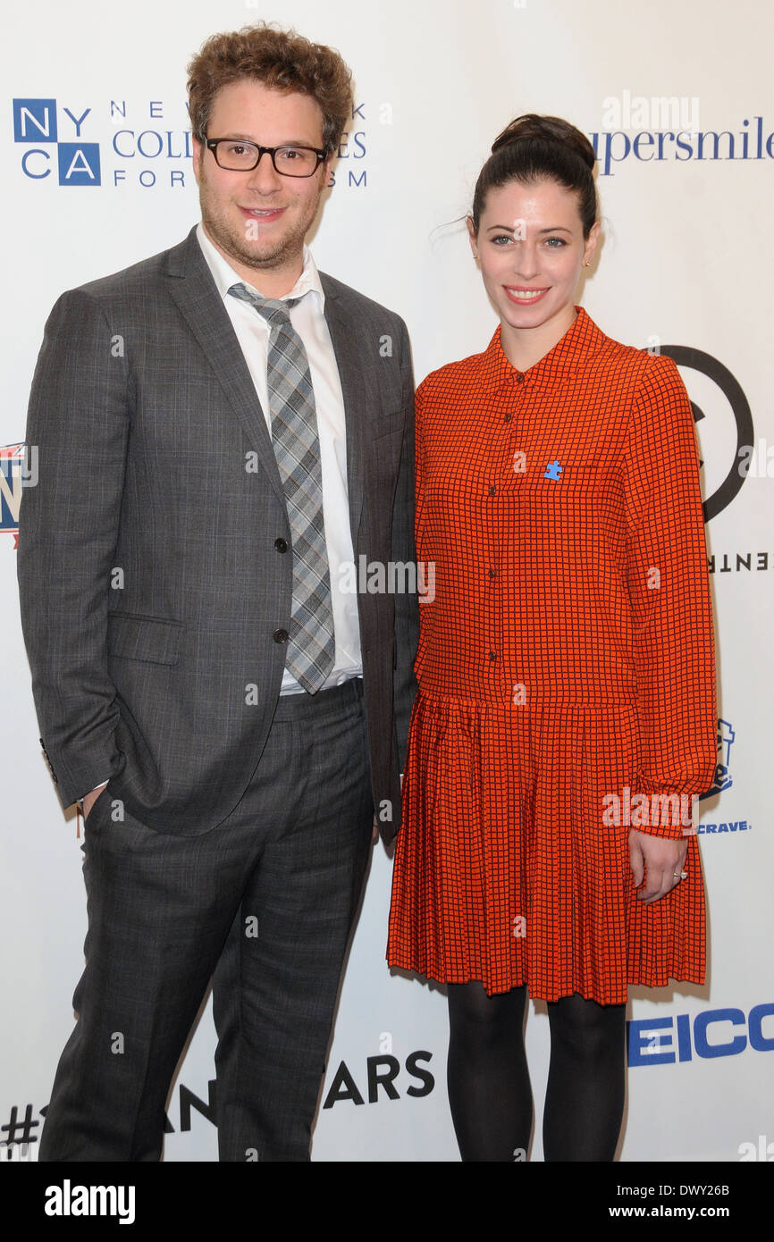 Seth Rogan and Lauren Miller attends the Comedy Central's "Night Of Too ...