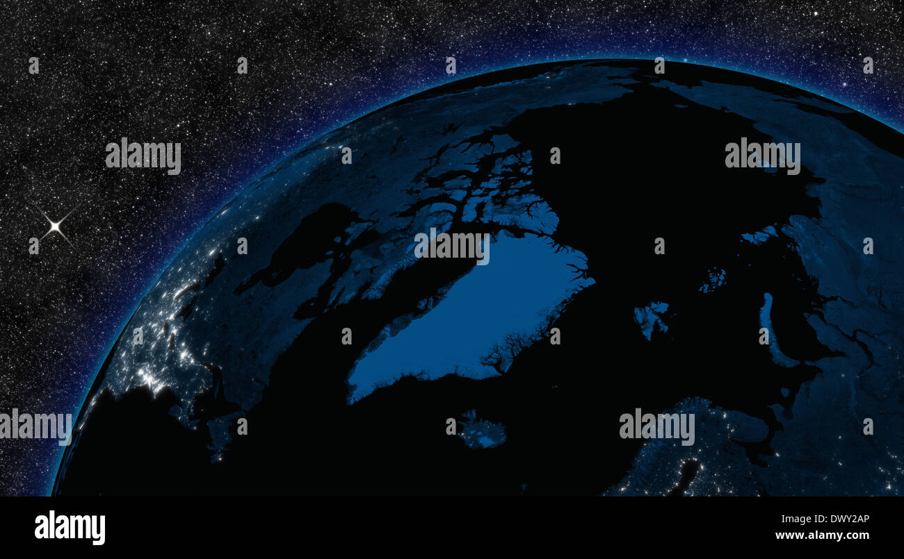 Polar region in world map hi-res stock photography and images - Alamy