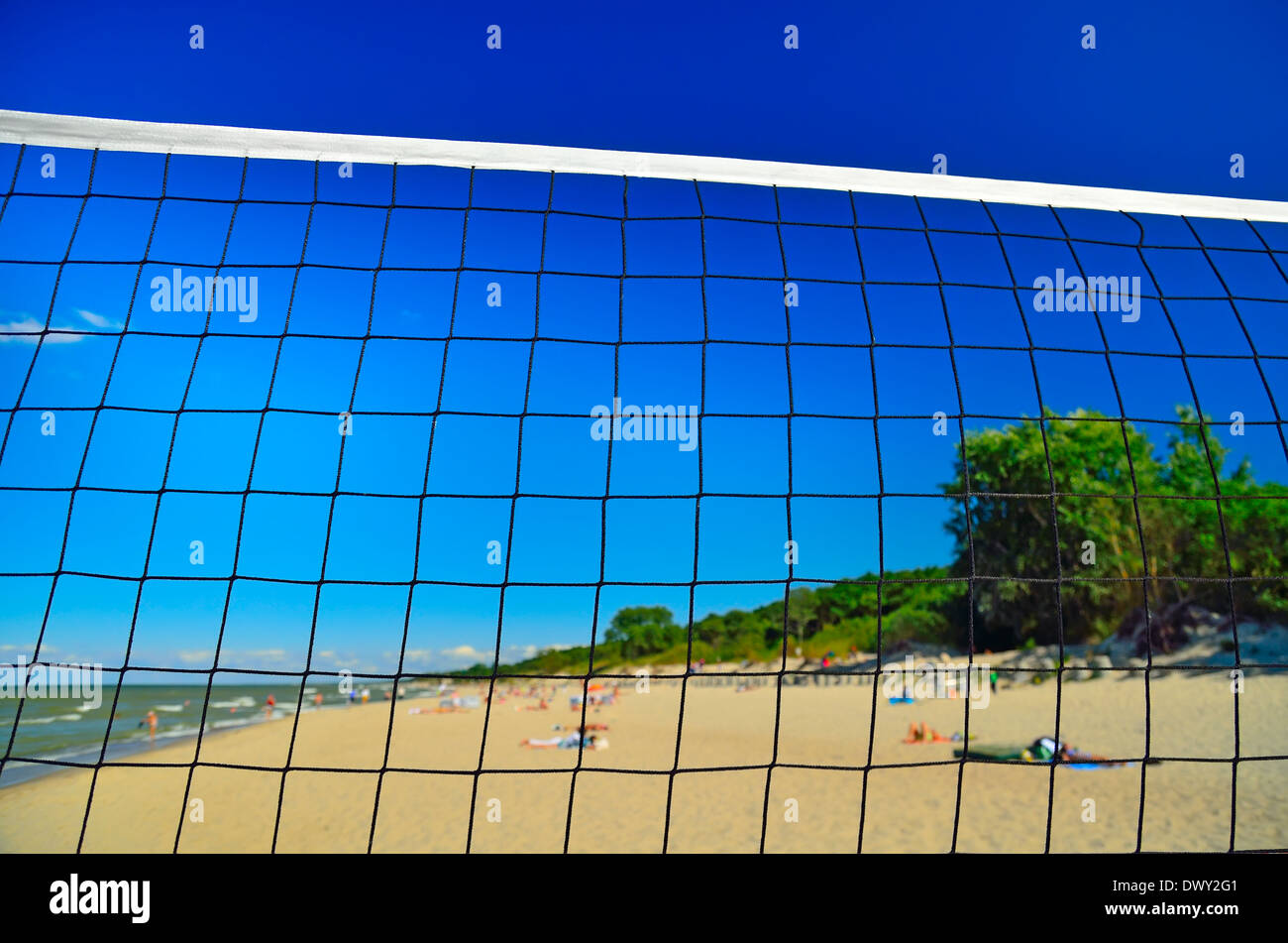 Yellow beach volleyball net hi-res stock photography and images - Alamy