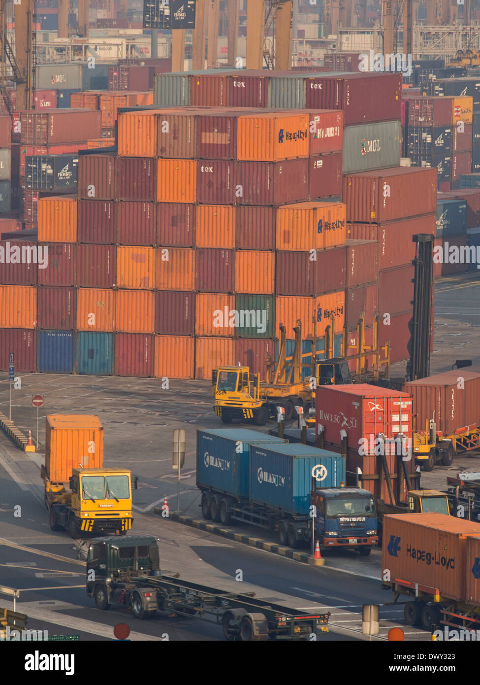 Port of Singapore container cargo terminal, one of the busiest shipping ...