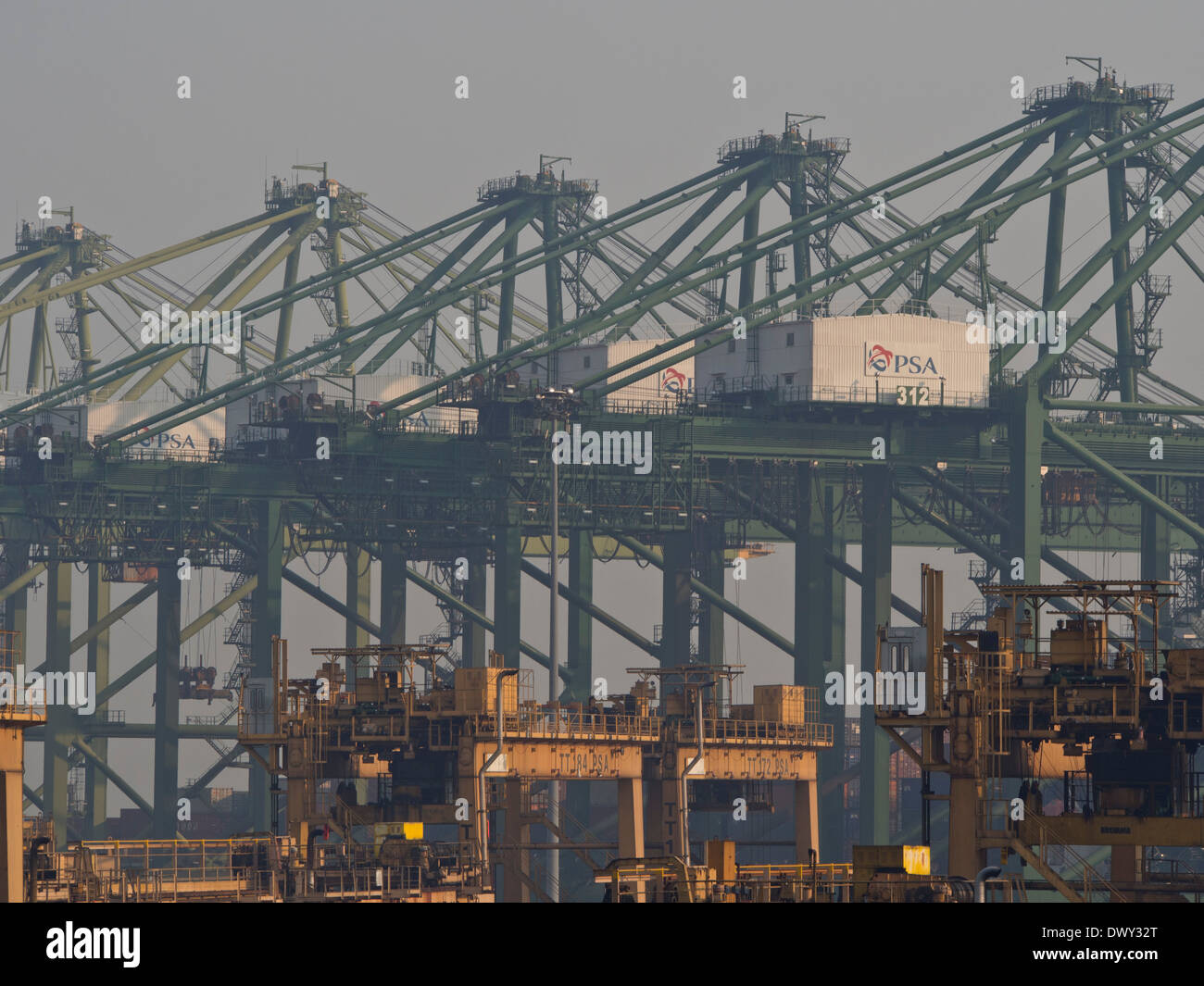 Port of Singapore container cargo terminal, one of the busiest shipping ...