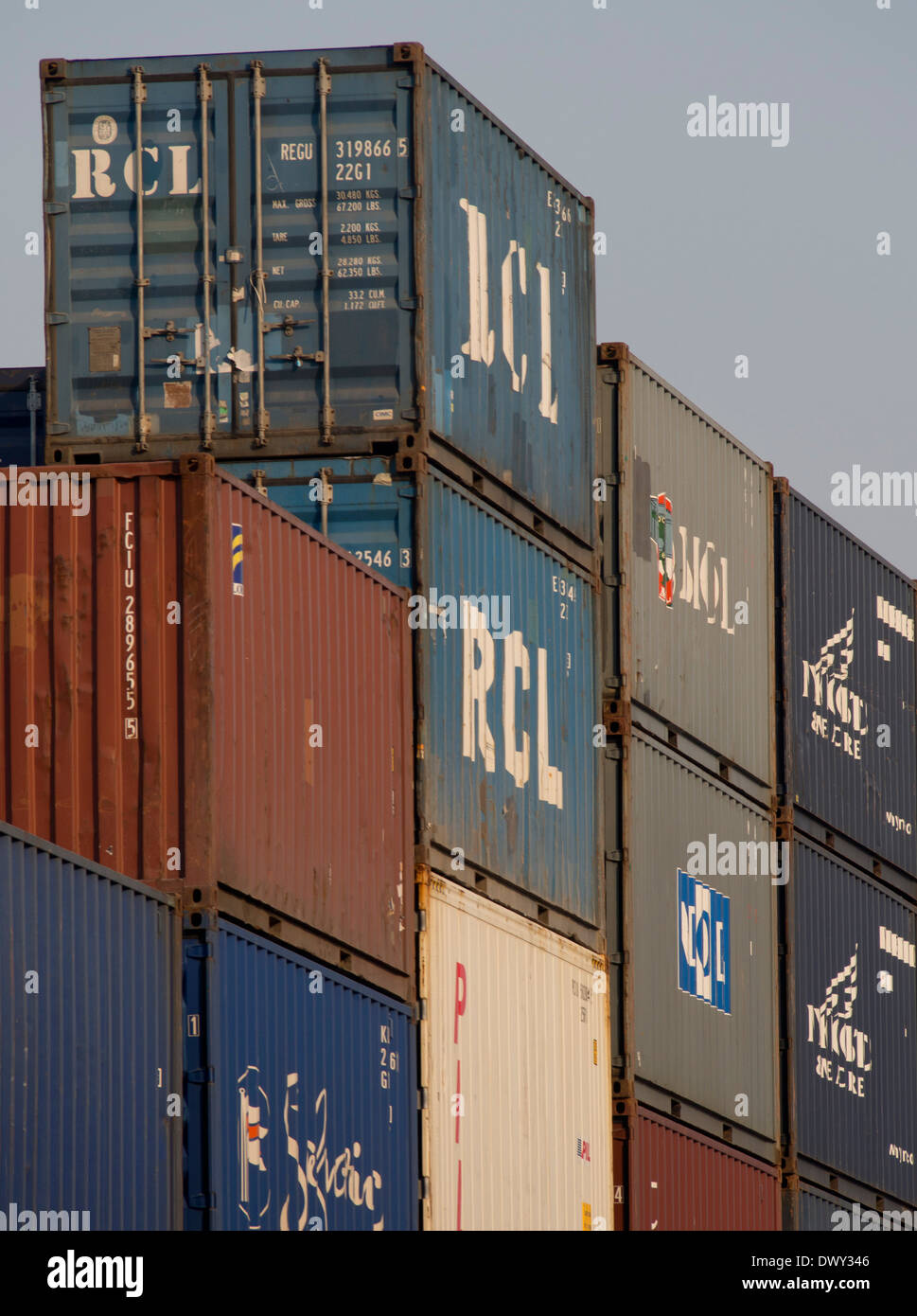 Port of Singapore container cargo terminal, one of the busiest shipping ...