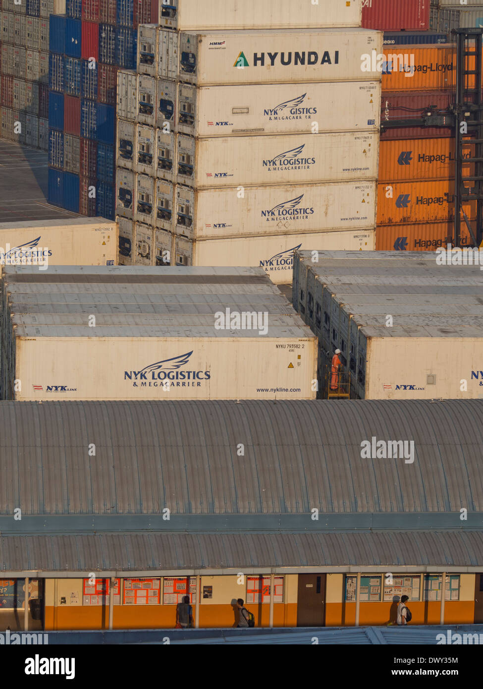 Port of Singapore container cargo terminal, one of the busiest shipping ...