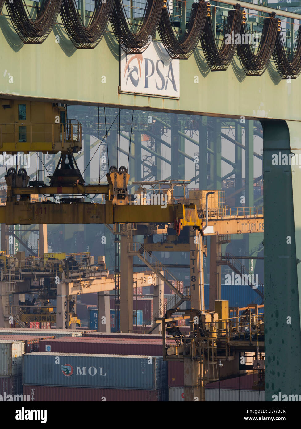 Port of Singapore container cargo terminal, one of the busiest shipping ...