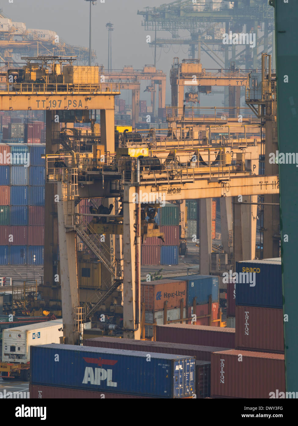 Port of Singapore container cargo terminal, one of the busiest shipping ...