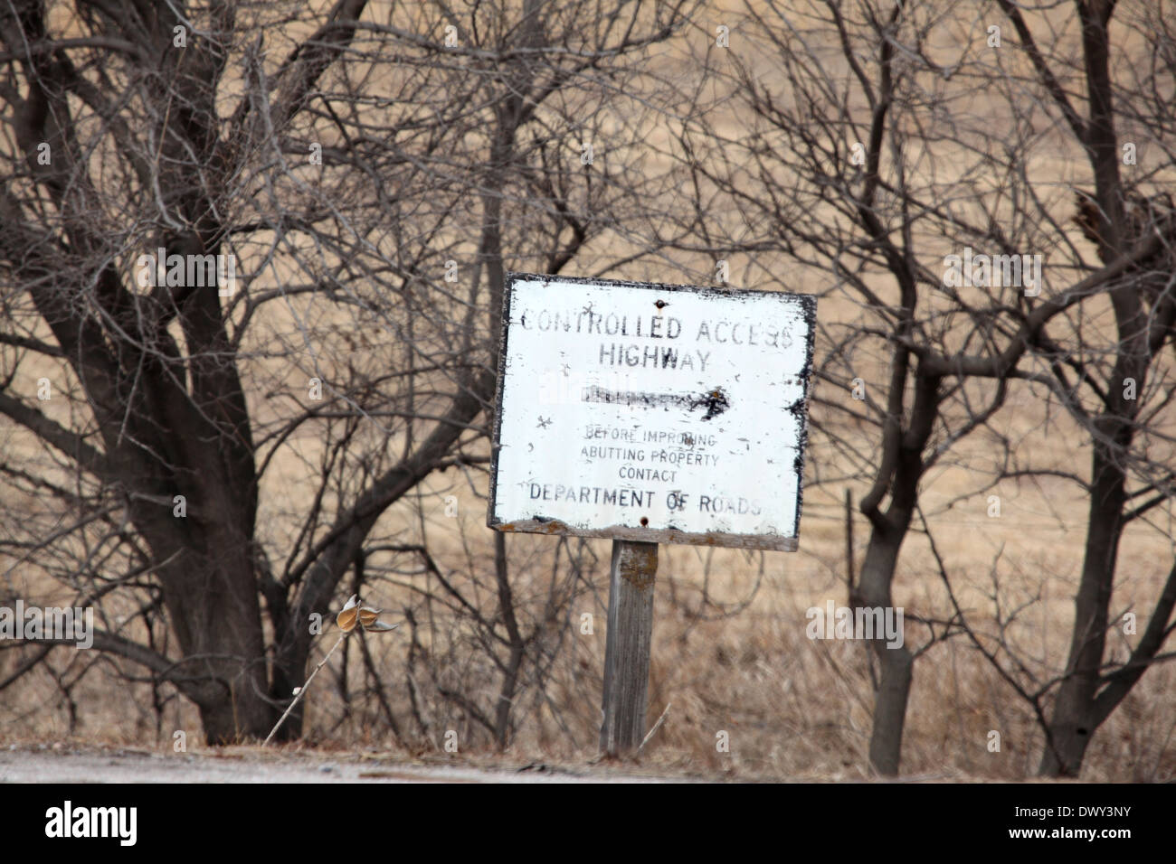 Controlled Access highway sign Stock Photo - Alamy