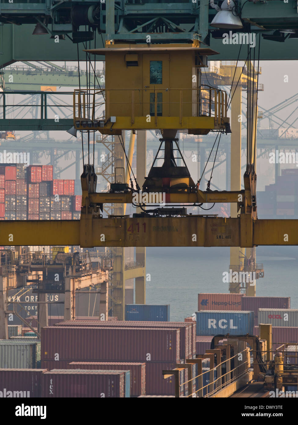 Port of Singapore container cargo terminal, one of the busiest shipping ...