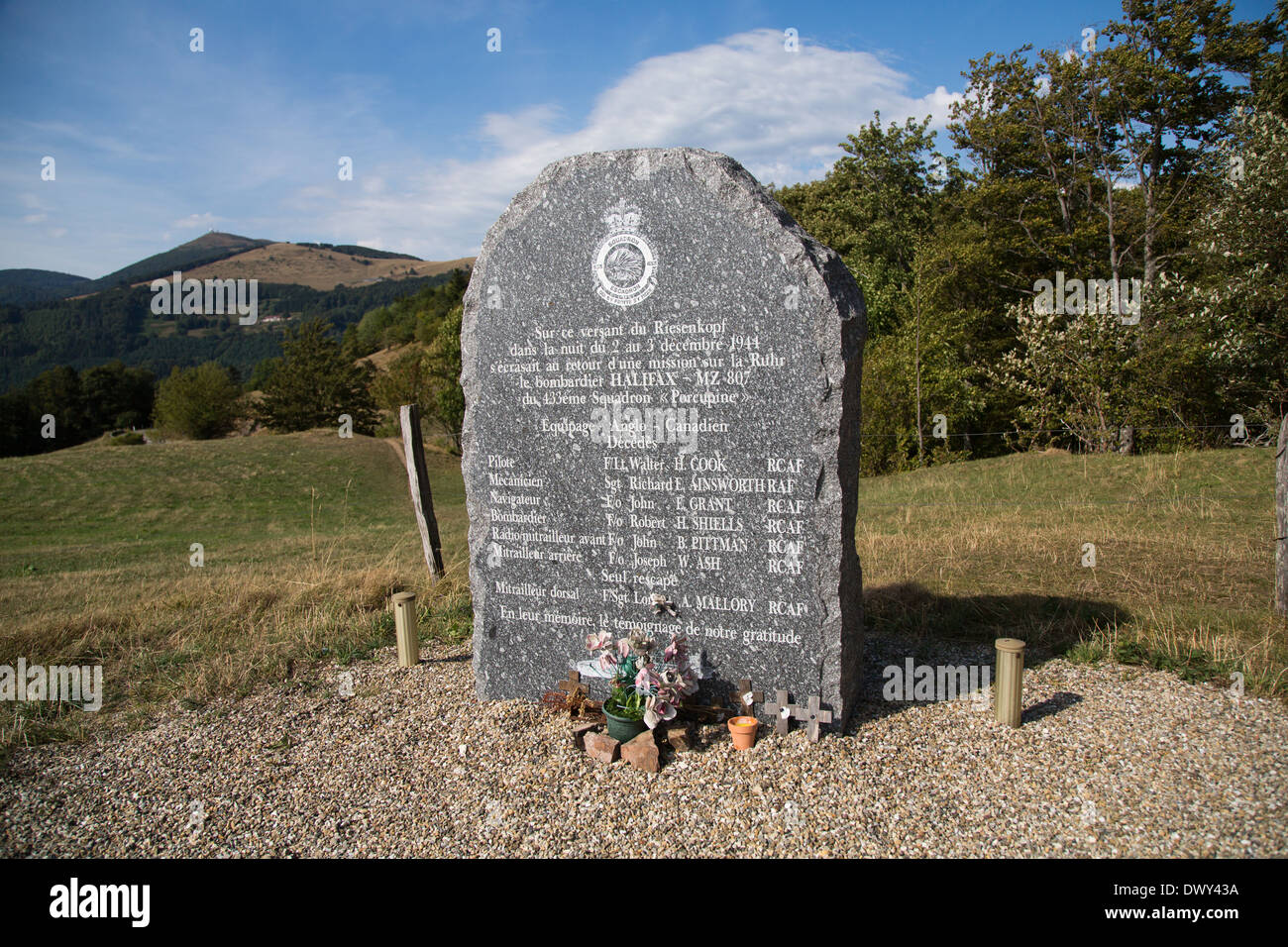 Sulz / Upper Alsace, France, memorial stone at the giant head Stock ...