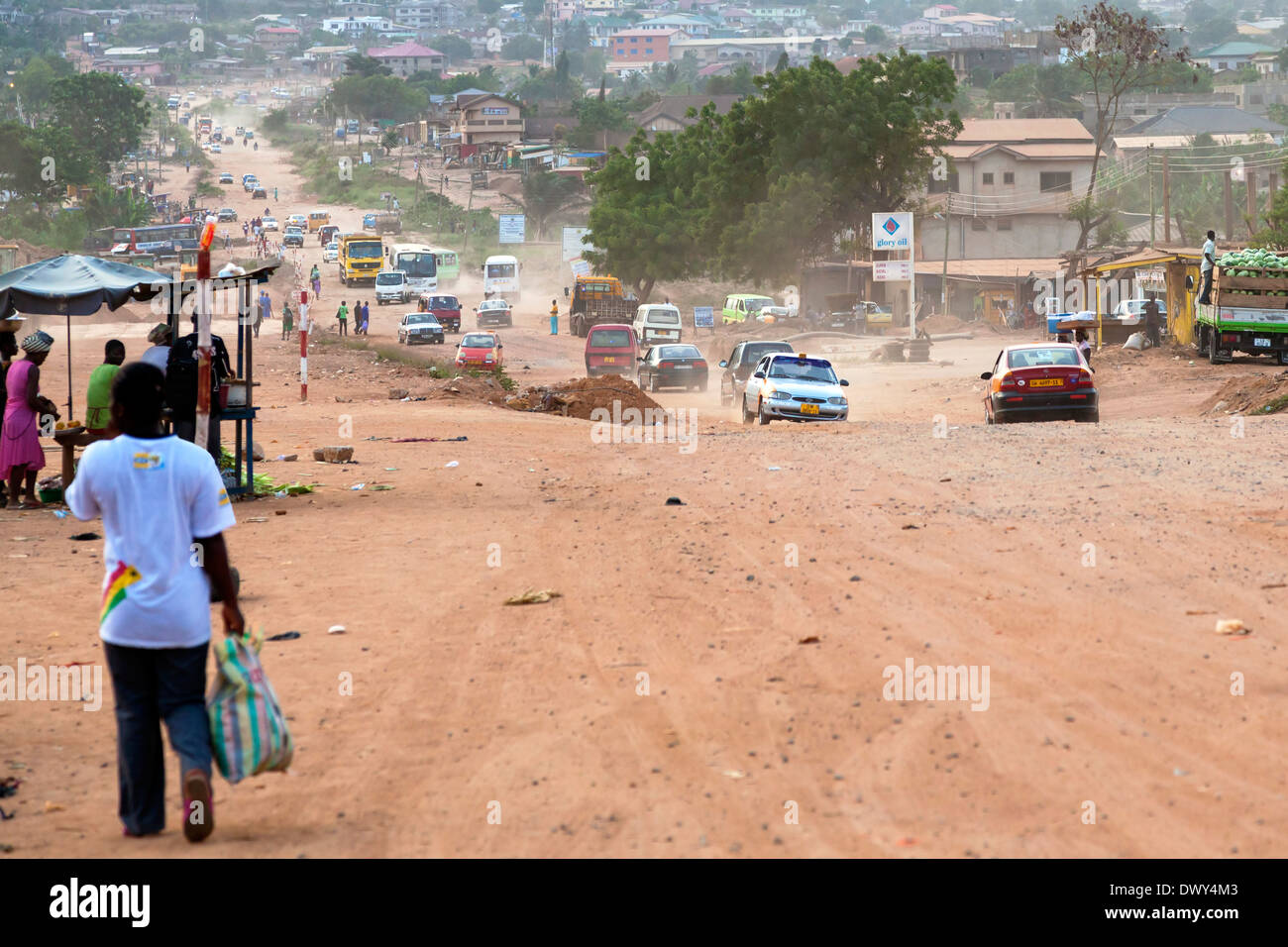 Traffic at Anyaa, Accra, Ghana, Africa Stock Photo - Alamy