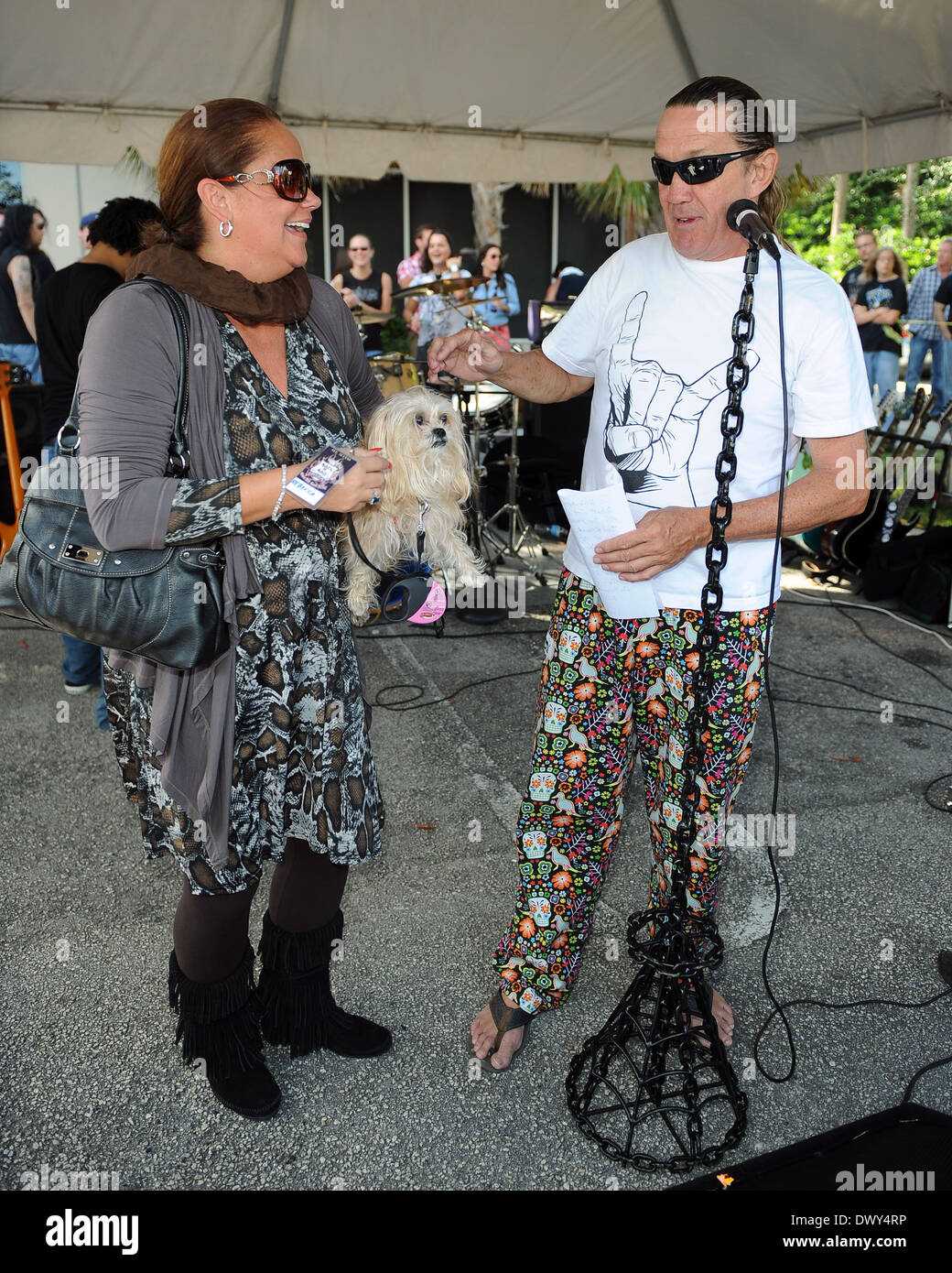 Nicko McBrain performs at a welcome home party at his restaurant 'Rock ...