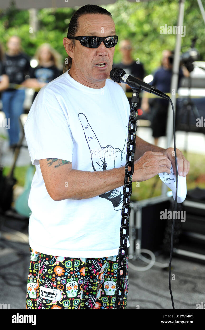 Nicko McBrain performs at a welcome home party at his restaurant 'Rock ...