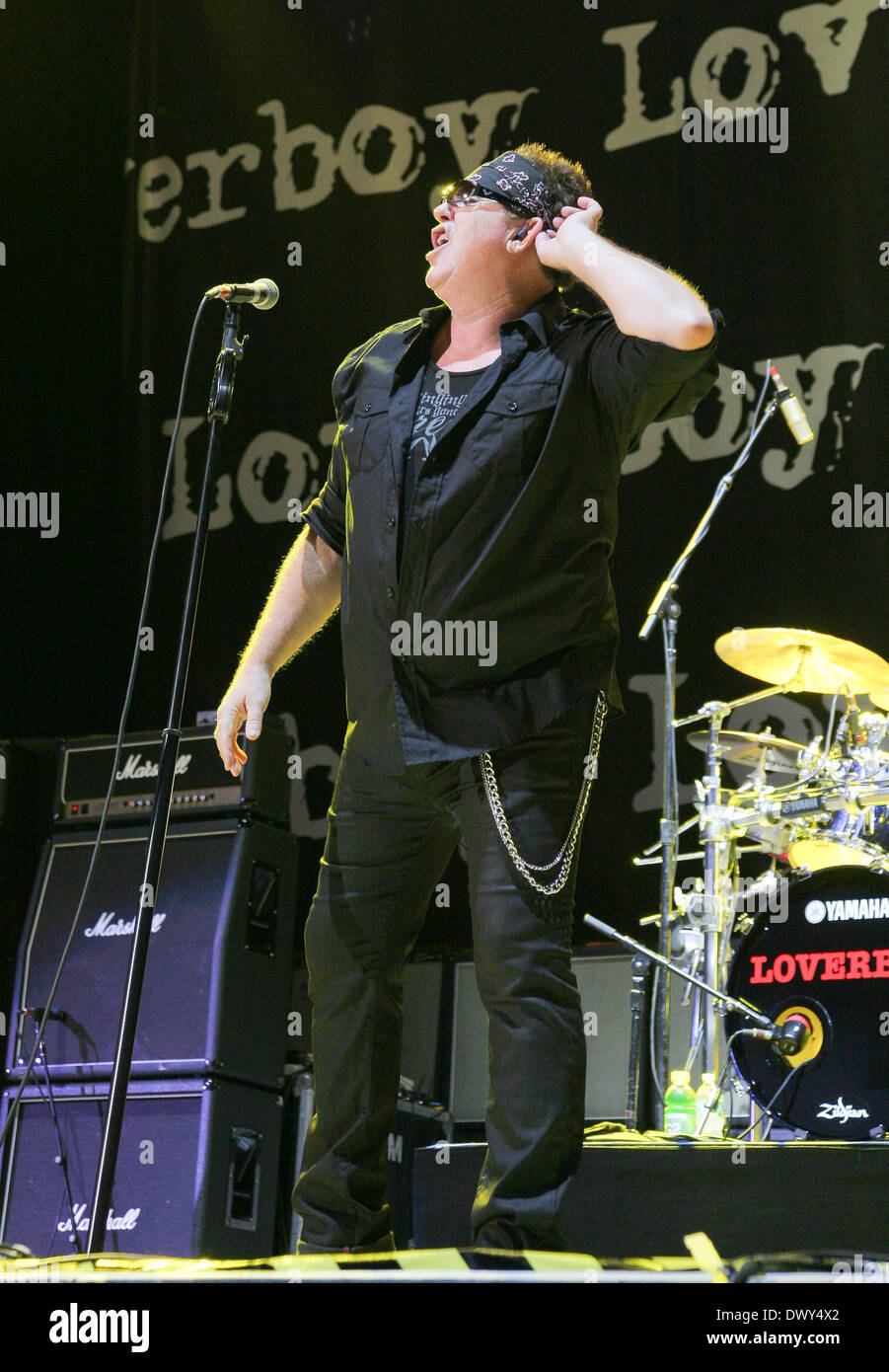 Mike Reno Loverboy performing live at the Cruzan Amphitheatre West Palm ...