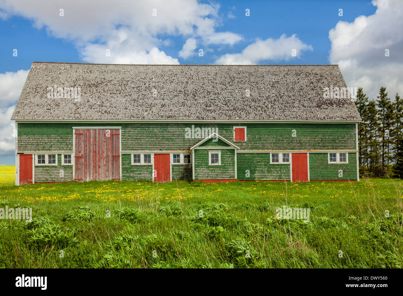 Vintage barn in rural Prince Edward Island, Canada Stock Photo - Alamy