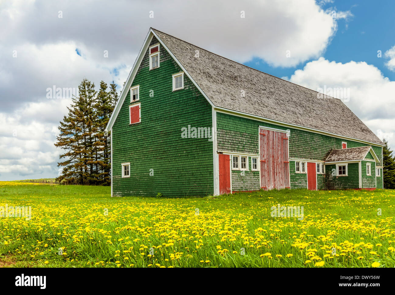 Vintage barn in rural Prince Edward Island, Canada Stock Photo - Alamy