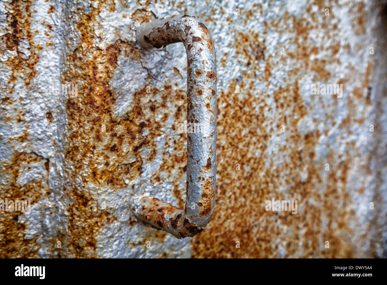Very old rusty metal handle Stock Photo - Alamy