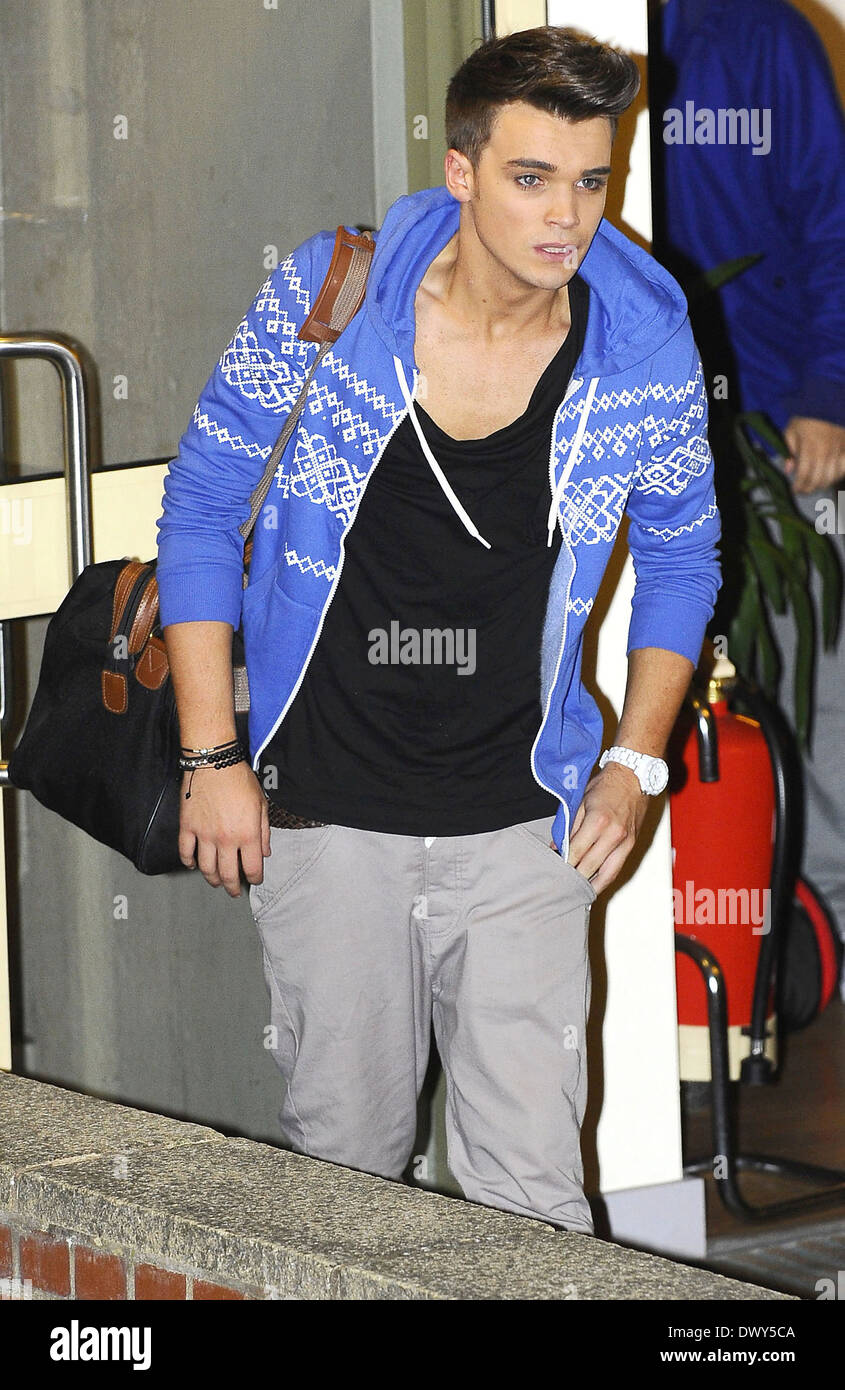 Josh Cuthbert of Union J, at the X Factor held at Fountain Studios ...
