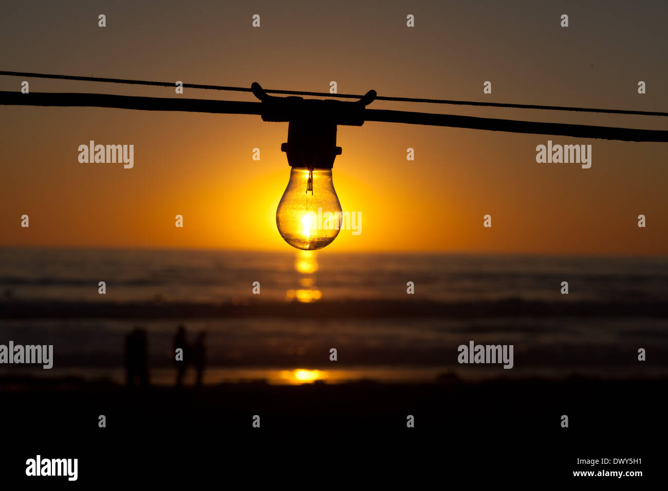 A light bulb illuminated by the sun. April 2013 Stock Photo - Alamy