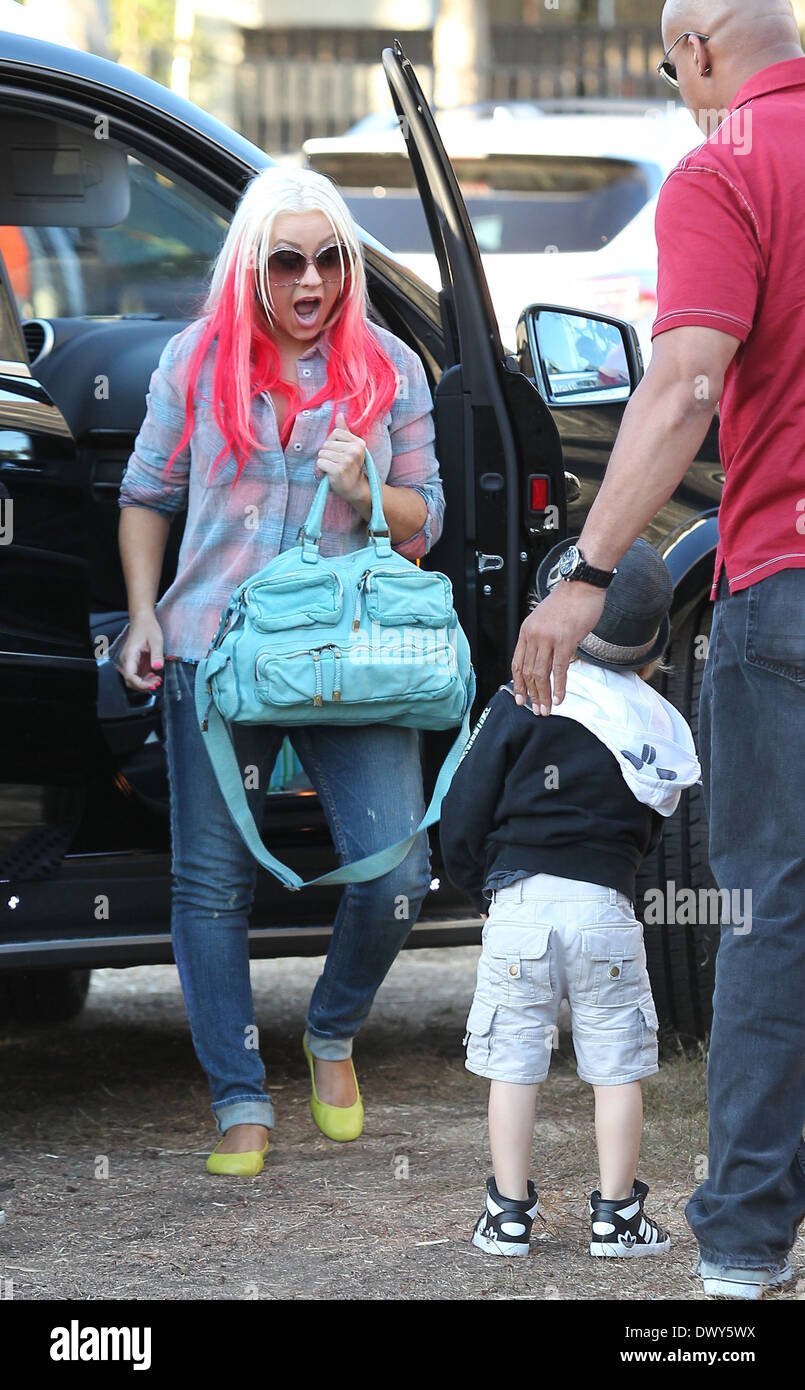 Max Bratman and Christina Aguilera Christina Aguilera enjoys a day at Mr. Bones Pumpkin Patch ...